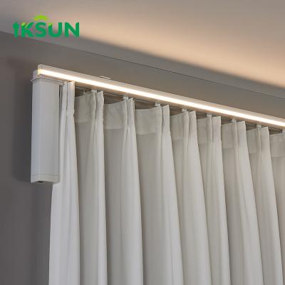 Cina Unique Design Aluminum  Electric LED Light Curtain Track  Dimmable Optional Linear Light Strip Rail in vendita