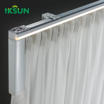 Cina High Quility LED Motorized Curtain Track Electrophoresis Screwfix Ceiling Mounted Curtain Rail   For Household in vendita