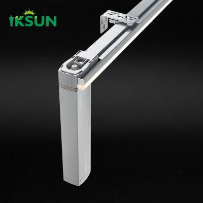 Cina High Quility LED Motorized Curtain Track Electrophoresis Screwfix Ceiling Mounted Curtain Rail   For Household in vendita