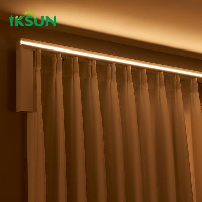 Cina Customize Aluminum  Smart Led Lighting Curtain Track Recessed  Curtain Rail   For Stage in vendita