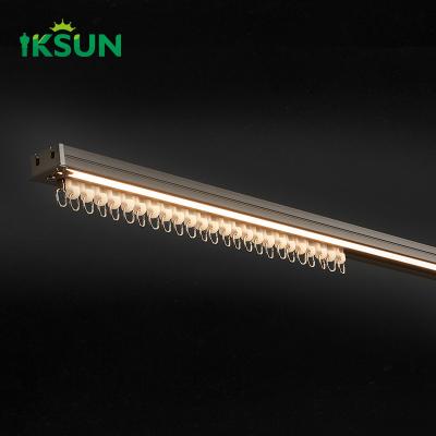 Cina New Style  LED Light Curtain Track Aluminum Silent Smooth led strip light track in vendita