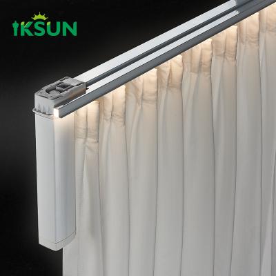 Cina New Led Lights Electric Curtain  Track  Aluminum Led Lighting System  Curtain Rail For Home in vendita