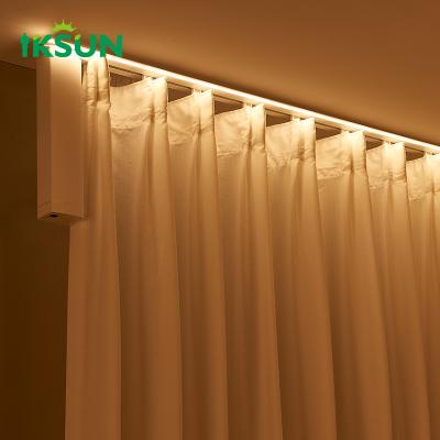 Cina Durable LED Light Strip Electric Track System  Aluminum Hidden Curtain Rail  For Resturant in vendita