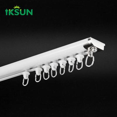 Cina Unique Design No Drilling Curved Rail Aluminium Curtain Track With Accessories For Household in vendita