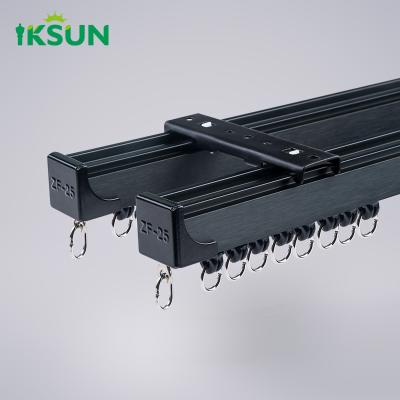 Cina Electrophoresis Concave Design Curtain Track Double Curtain Rail con Nano Mute Companion in vendita