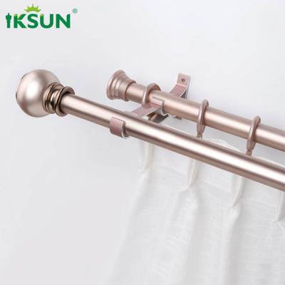 Cina Asta della tenda di alluminio di stile di Rose Gold Wall Installaiton 28mm della decorazione semplice della camera da letto in vendita