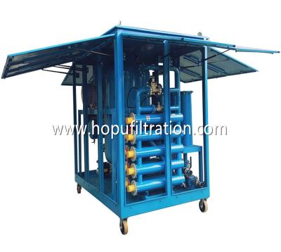 China Mobile Weather-Proof Enclosed Cabinet Vacuum Dielectric Oil Filtration Plant for sale