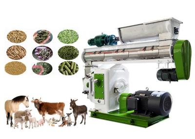 China Siemens Motor Poultry Feed Making Machine 7.5-37kW with Automatic Lubrication System for 1-5 TPH Production for sale