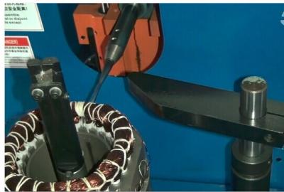 China Stator Winding Over-Hang Single Side Lacing Coils Binding Machine for sale