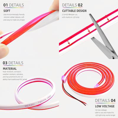 China Van de waterdichte Flexibele Silicone LEIDENE het Licht Neonkabel voor Binnen/Openluchtdecoratie Te koop