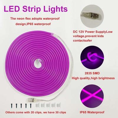 China Binnen maakt het LEIDENE Neon Flex Strip SMD2835 LEDs 12V in openlucht Flexibel Siliconelichaam waterdicht Te koop
