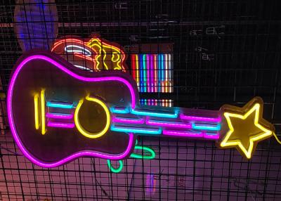 China 200cm 12VDC Guitar Led Neon Sign For Tavern Background Wall for sale