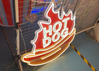 China Hot dog neon signs coffee shop neon sign hot dog zone led light sign for sale