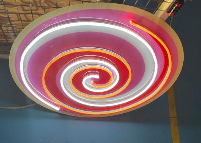 Cina segni principali al neon su ordinazione della spina 12VDC dell'AU dell'insegna al neon del gel di silice di 200cm Candy in vendita