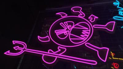 Cina Il deco di illuminazione della parete dell'insegna al neon del pub del ristorante ha condotto il tubo al neon della flessione fatto a mano in vendita