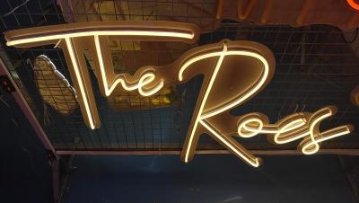 China AC240V Waterproof Square Backboard Neon Bar Signs The Rose Logo No Fragile for sale