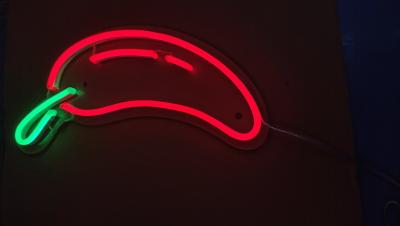 China Pepper Chili Cuttable Neon Signs Hang Wall Lighting AC100V Dimmable for sale