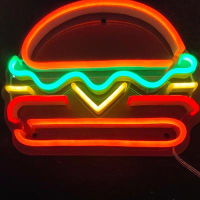 China CE Cuttable LED Neon Flex Sign AC240V Restaurant Fast Food KFC Hamburger for sale
