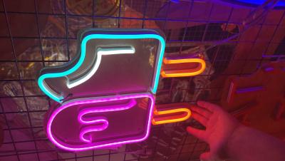 China Popsicle AC240V Dimmable Neon Sign Ice Cream Stick No Fragile for sale