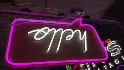 Cina Nessun'insegna al neon principale silicone fragile AC100V bianco rosa luminoso Flex Tube di 8*12mm in vendita