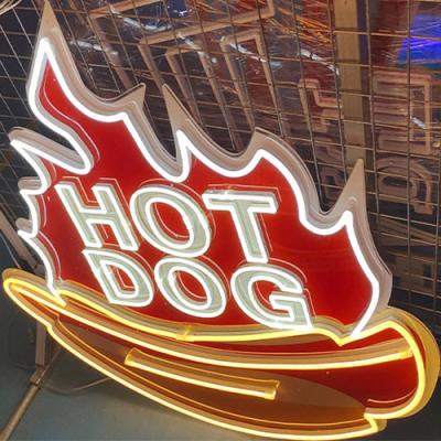 China Hot dog neon signs coffee shop neon sign hot dog zone led light sign for sale