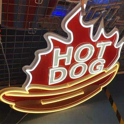 China Hot dog neon signs coffee shop neon sign hot dog zone led light sign for sale