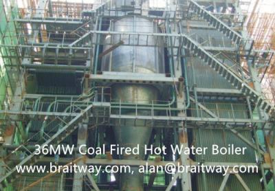 China Coal Fired High Efficiency Circulating Fluidized Bed Hot Water Boiler for sale