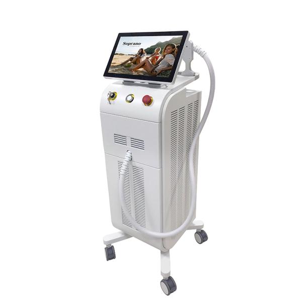 Quality 2400W Diode Laser Hair Removal Machine 755 808 1064nm With Ice Cooling Smart Handle for sale