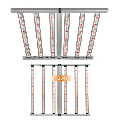 China Solar Powered Greenhouse Grow Lights 720w LED Grow Light Full Spectrum Plant Growth LED Light Modular Design for sale