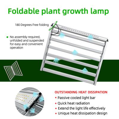 China LED Grow Lights For Seedlings Greenhouse Full Spectrum LED Grow Light 1200W Foldable Design Dimmable Control for sale