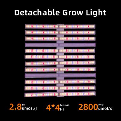 China Aluminium 1000W LED Grow Light Afstembaar Twee Kanaal Voor Innenplanten Te koop