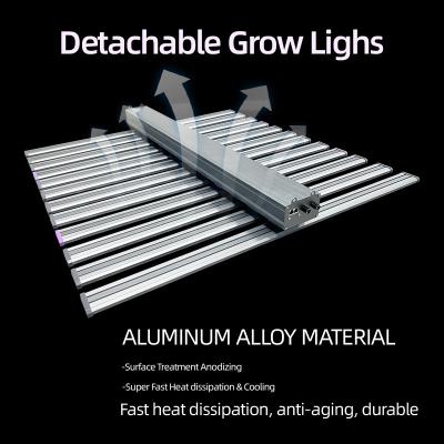 中国 淡化可能な取り外せるアルミニウムLED成長灯 1200W 健康的な植物成長のために 販売のため