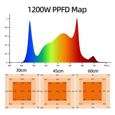 China 1200W LED Grow Light Panel Full Spectrum LED Light Panel voor plantengroei Te koop
