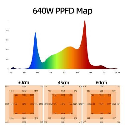 Cina 640W pieghevole LED Grow Light 1 Canale 4x4 LED Full Spectrum Grow Light in vendita