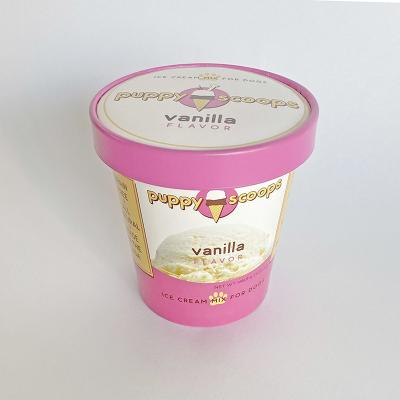 Cina Coppa di carta stampata per gelati con coperchio per yogurt surgelato 14 oz 420 ml in vendita