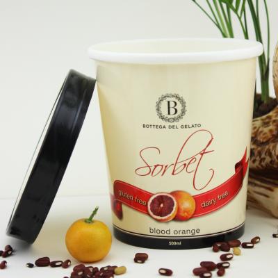 Cina Coppa di carta per gelati ecologica con coperchio contenitore di yogurt surgelato da 475 ml in vendita
