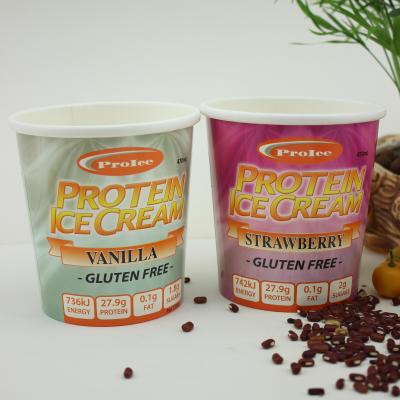 Cina Coppa di carta per gelati ecologica con coperchio contenitore di yogurt surgelato da 475 ml in vendita