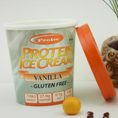 Cina Coppa di carta per gelati ecologica con coperchio contenitore di yogurt surgelato da 475 ml in vendita