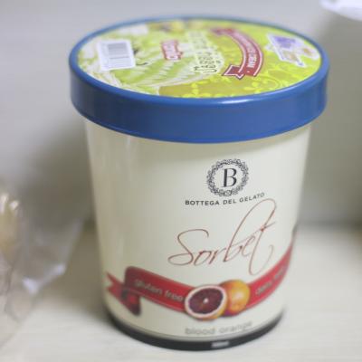 Cina Coppa di carta per gelati ecologica con coperchio contenitore di yogurt surgelato da 475 ml in vendita