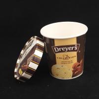 China 475ml Ice Cream Paper Cup With Lid for sale