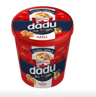Cina 475 ml di vasche biodegradabili per gelati con coperchio, 520 ml di scodella di carta per gelati in vendita