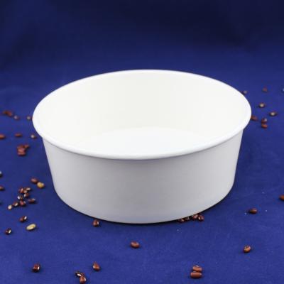 Cina ciotola per insalata in carta artigianale usa e getta con tazza di carta stampata e coperchio per animali domestici in vendita