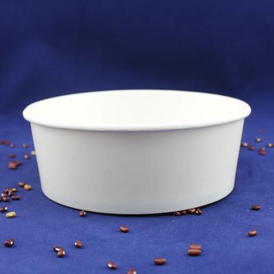 Cina ciotola per insalata in carta artigianale usa e getta con tazza di carta stampata e coperchio per animali domestici in vendita