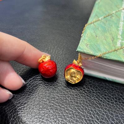 China Competitive price 18K gold engraved pendant Apple Girl Pattern 18K Gold Pendant 18K gold classic pendant for sale