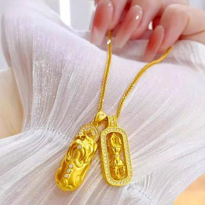 China China manufacturer Chinese Dragon Design Customized Pendant 18k Gold Pixiu Luxury Engraved Charm 18K Gold Pendant for sale