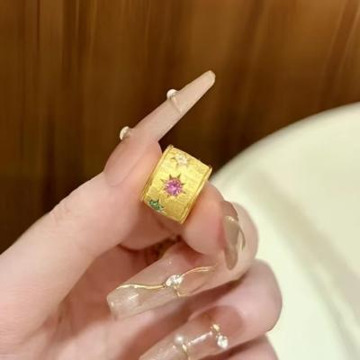 China Hot selling product Loose Pendant Without Chain Drawing The Star Tube Of 18k Gold Star Symbol Pendant for sale