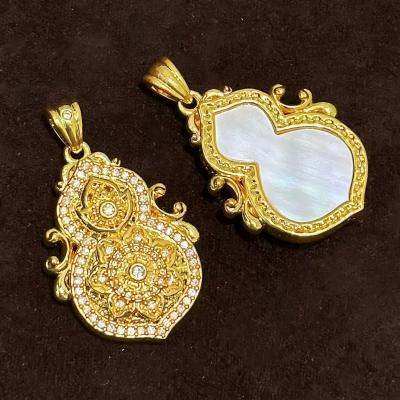 China Factory cheap price Fashion Jewelry Pendant Beauty Gourd 18K Gold Pendant Luxurious Elegant 18k Gold Pendant for sale