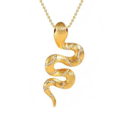 China Quality Choice Fine 18K Gold Pendant Snake 18K Gold Pendant Exquisite 18K Gold Pendant for sale
