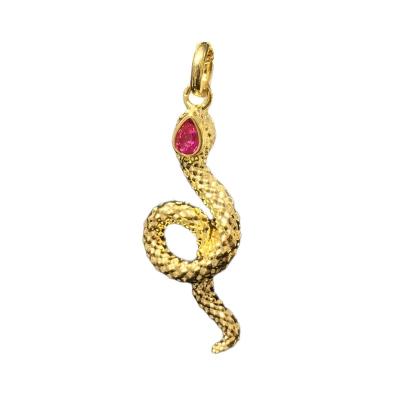 China New Design Professional High Quality 18K Gold Pendant Coiled 18K Gold Snake Shaped Pendant Personalized 18K Gold Pendant for sale