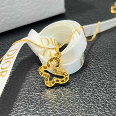 China Factory directly sell Elegant 18K Gold Pendant Butterfly Shape Shiny 18K Gold Pendant for sale